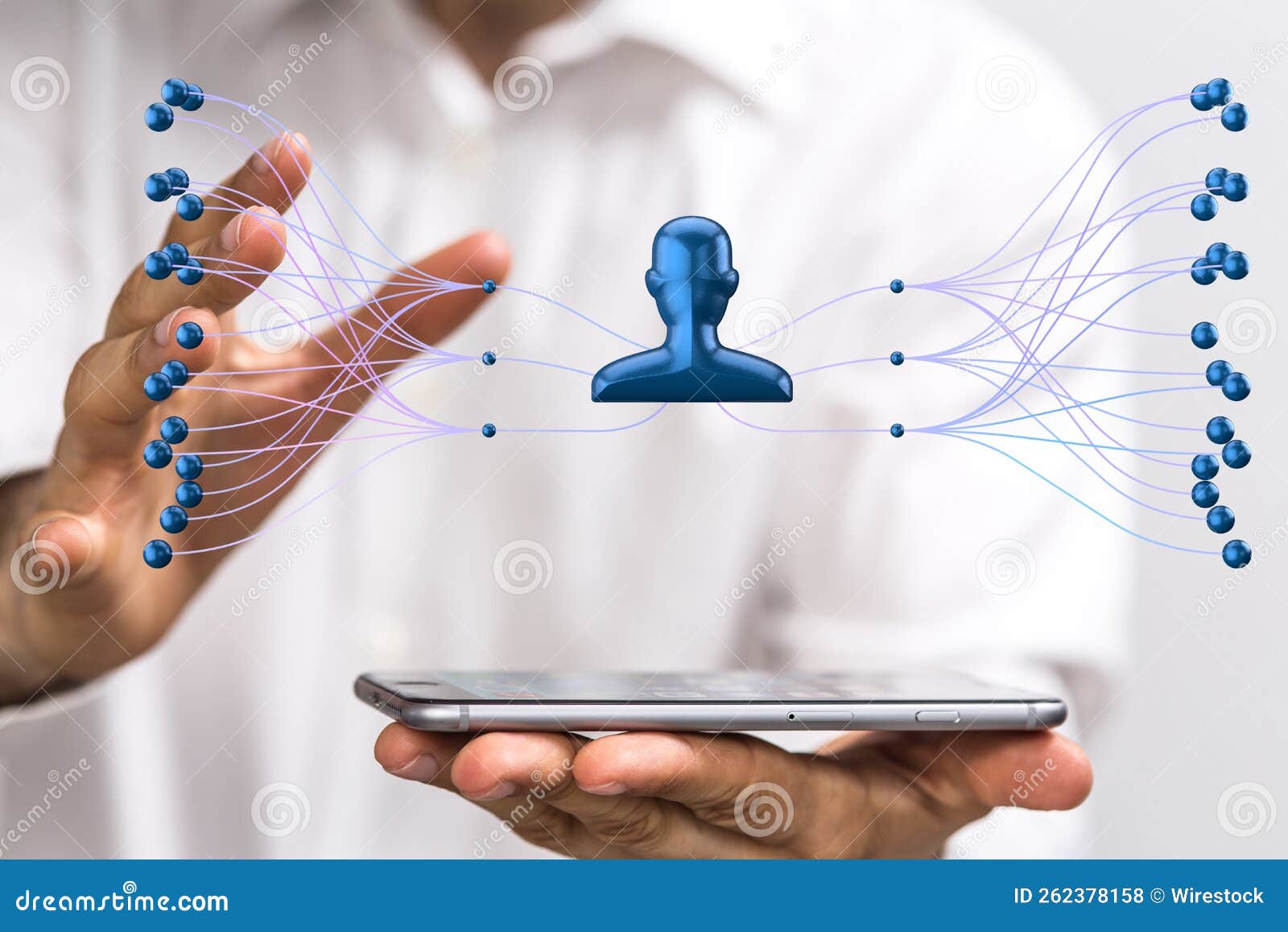 3D Render of Digital Team Hierarchy Connection Icons Stock Photo ...