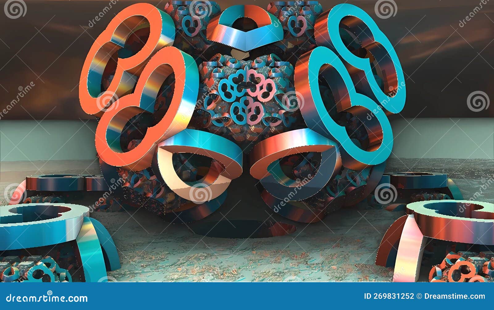 3D Render of Digitally Created Virtual Fiction Fantasy Artwork Stock ...