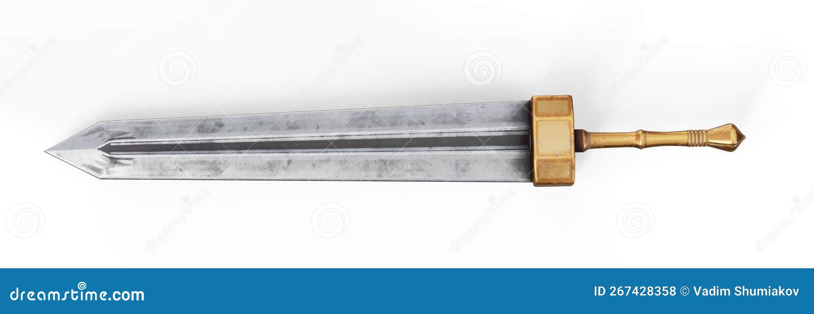 3d Render of Dirk Knife Isolated on White Stock Illustration ...