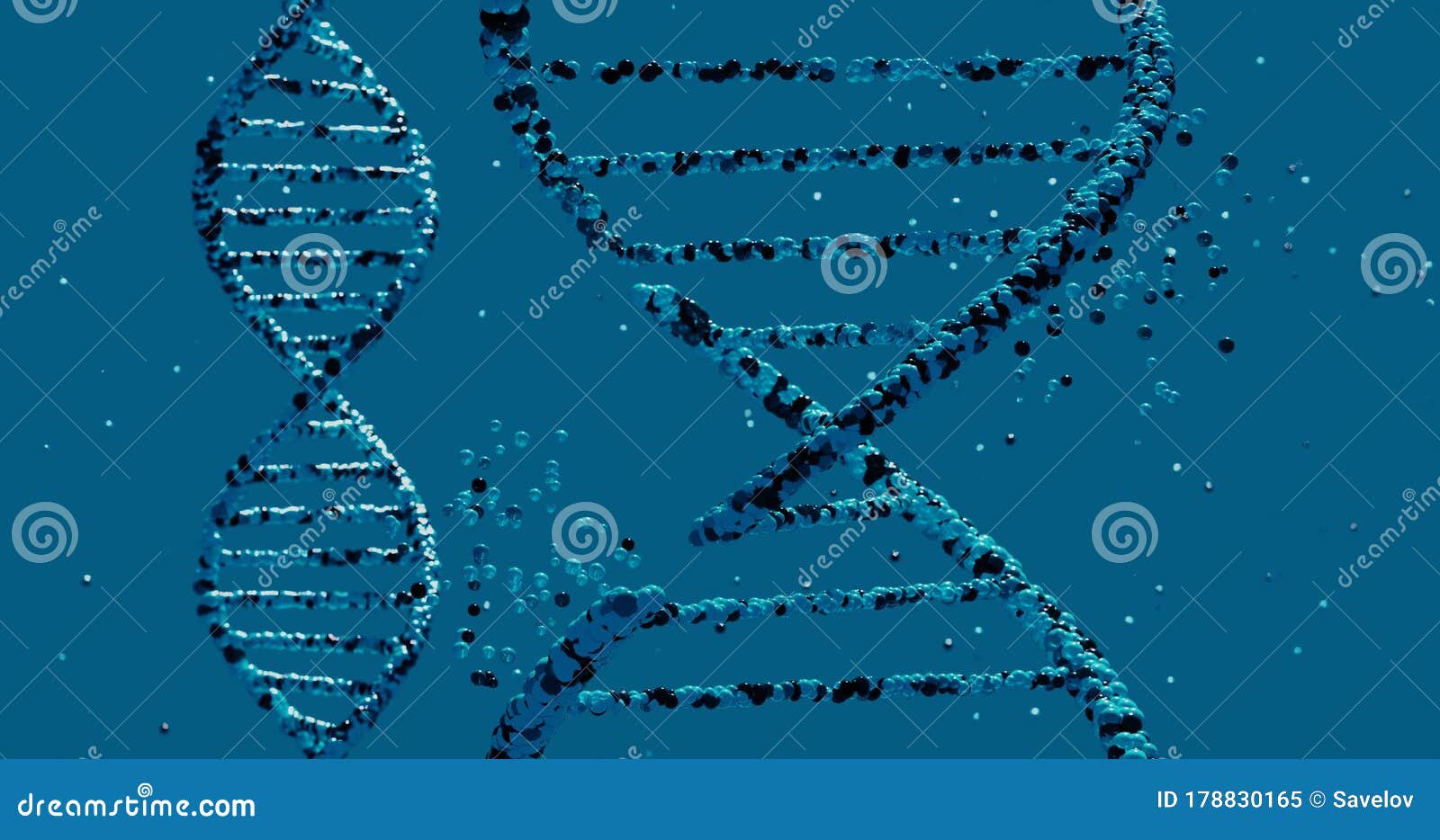 Render with DNA Helix Decay Stock Video - Video of fracture, chromosome ...