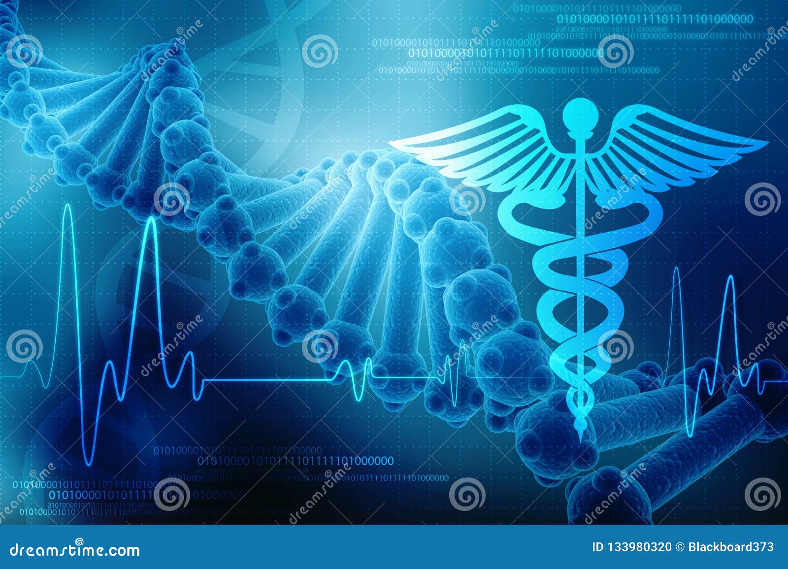 Concept Of Biochemistry With Dna Molecule Isolated In White Background ...