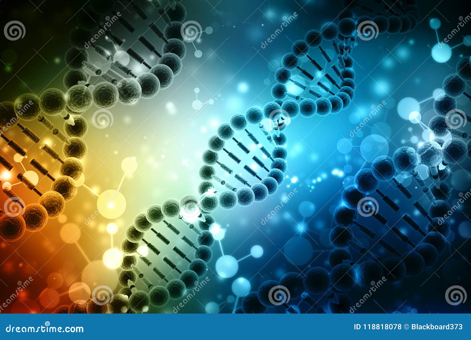 Concept of Biochemistry with Dna Molecule Isolated in Medical ...