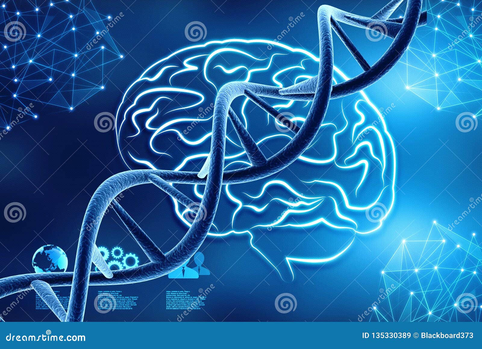 Concept Of Biochemistry With Dna Molecule Isolated In White Background ...