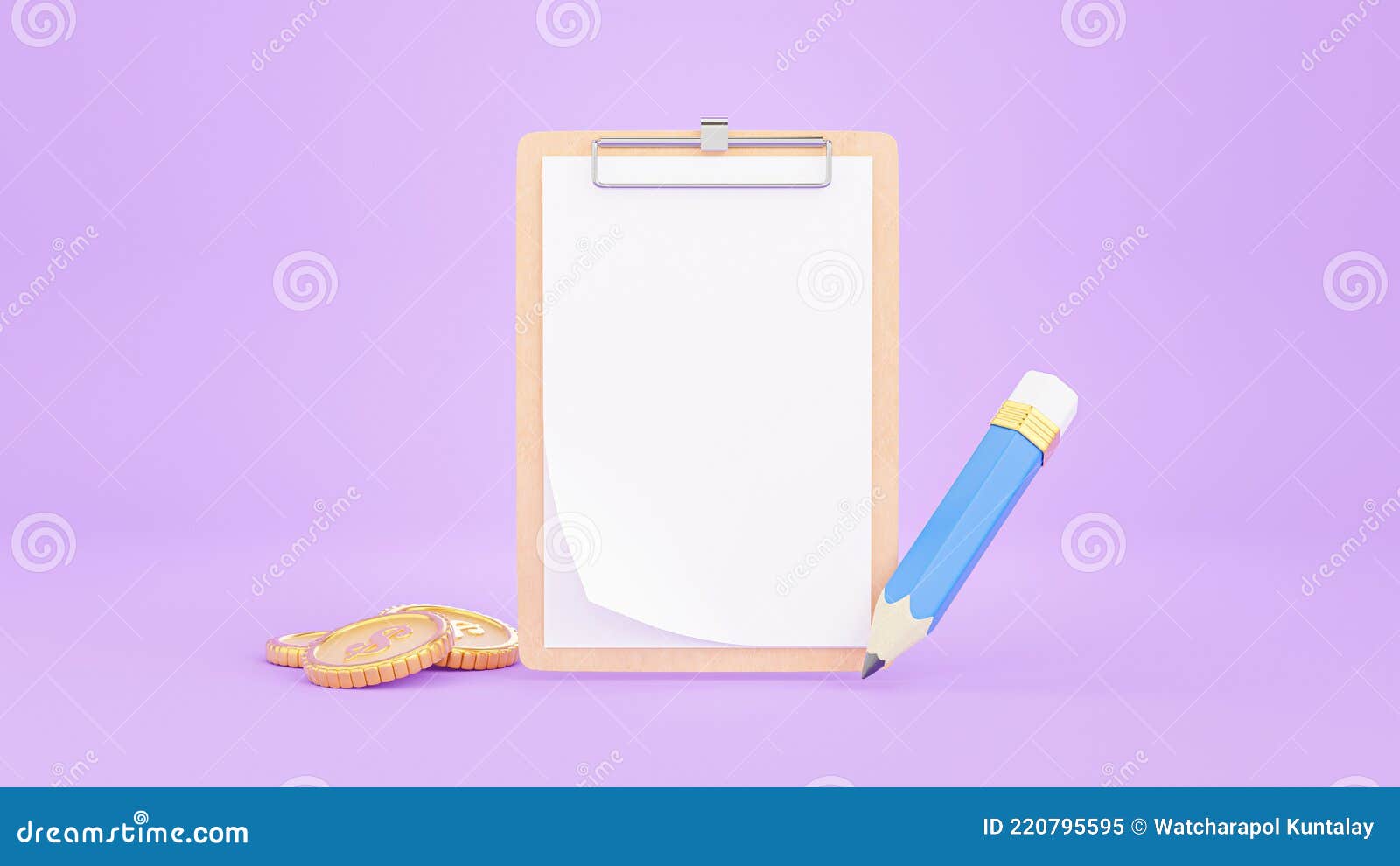 Document Board with Business Concept Stock Illustration - Illustration ...