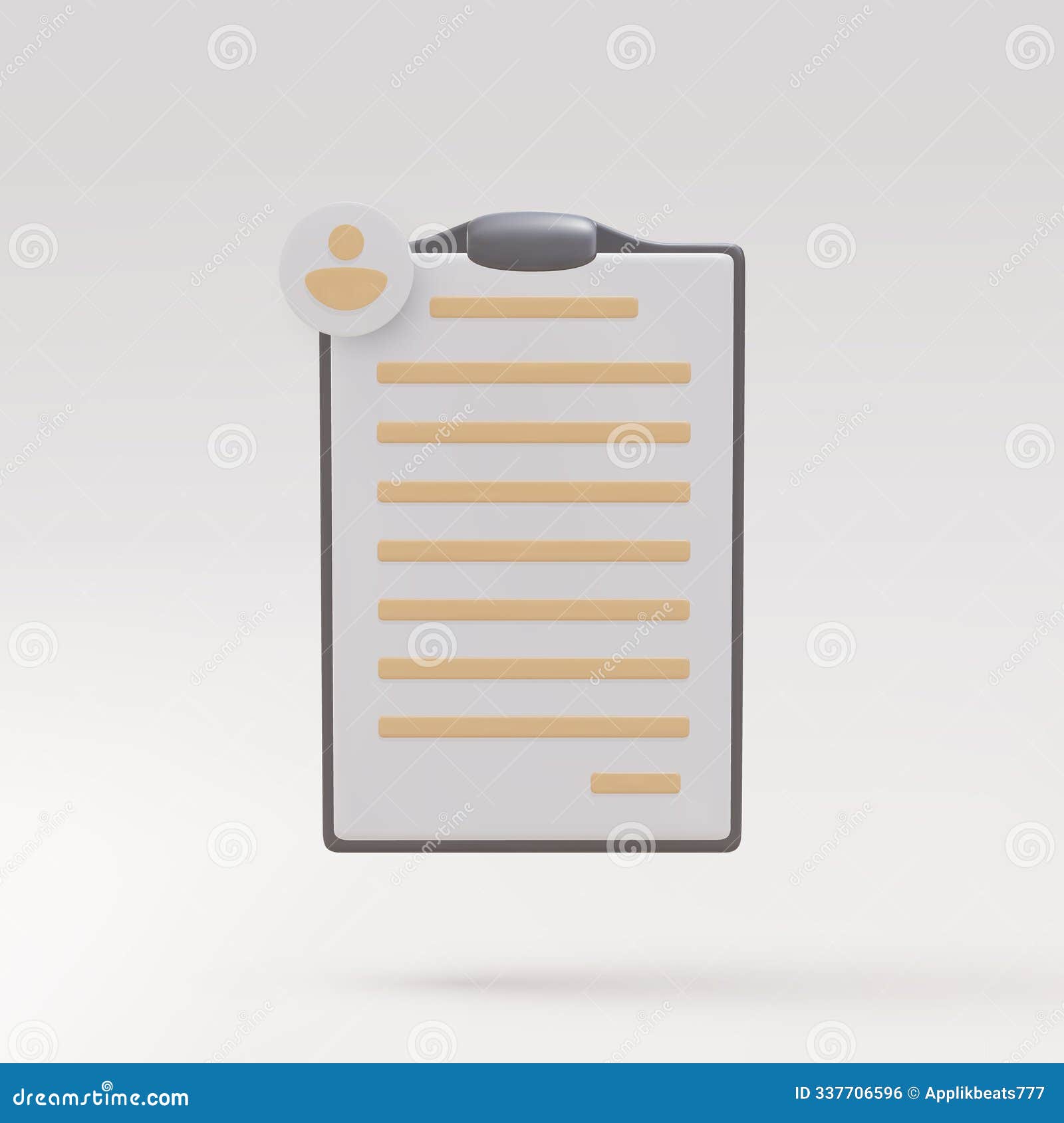 3d Render Documents Personal Data. Vector Illustration Stock Illustration - Illustration of ...