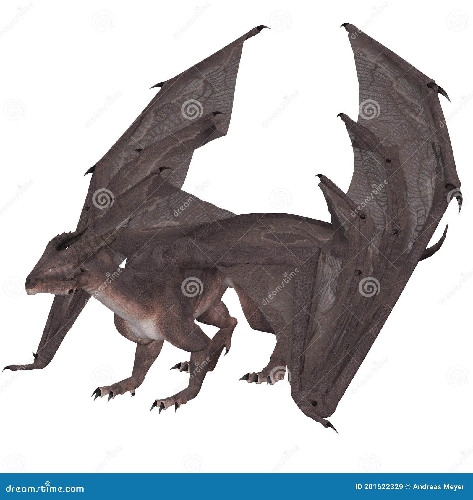 3D Render of a dragon stock illustration. Illustration of magic - 201622329