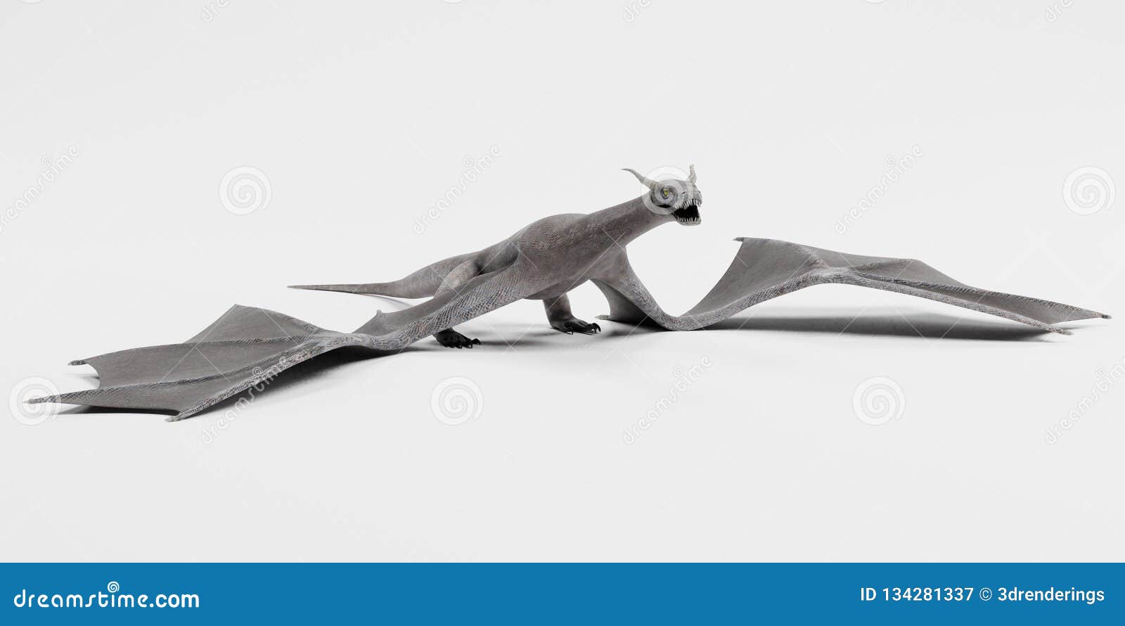 3D Render of Dragon stock illustration. Illustration of realistic ...