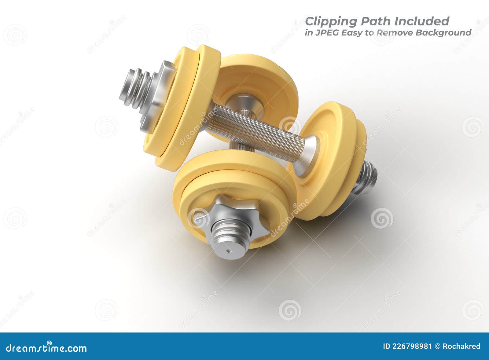 3d Render Dumbbells Set Pen Tool Created Clipping Path Included in JPEG ...