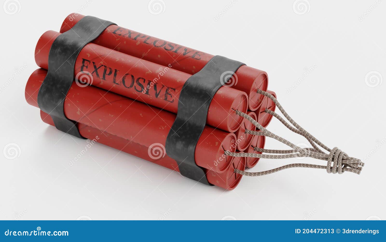 3D Render of Dynamite stock illustration. Illustration of mining ...