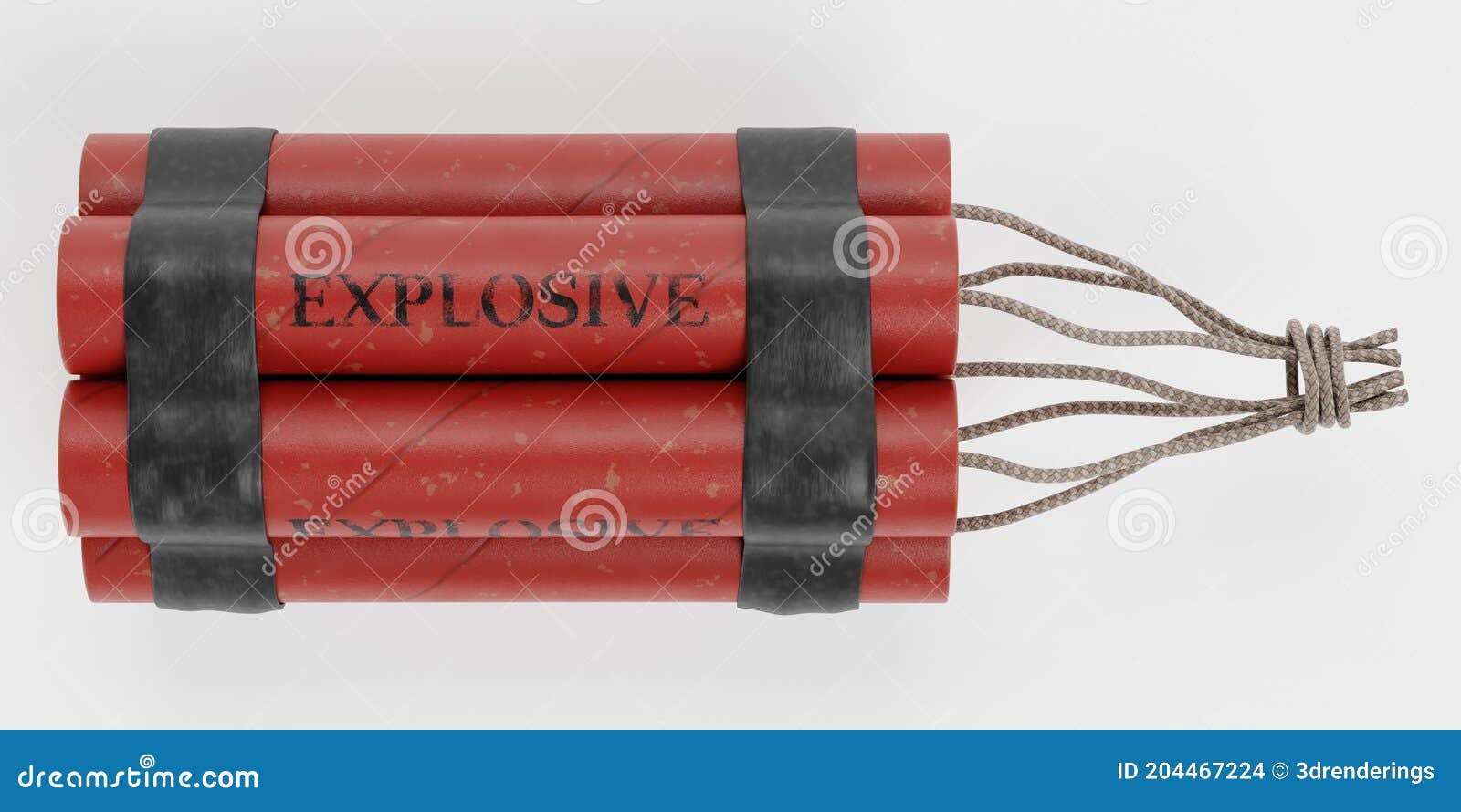 3D Render of Dynamite stock illustration. Illustration of boom - 204467224