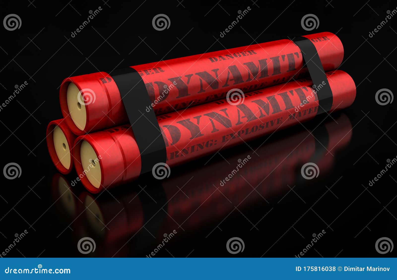 Dynamite sticks stock illustration. Illustration of fuse - 175816038