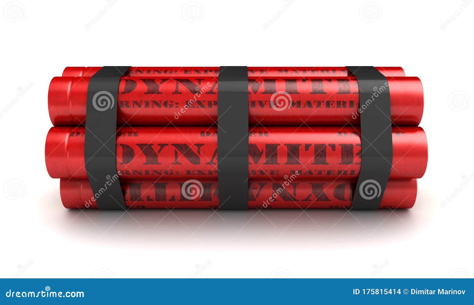 Set Of Red Dynamite Sticks And Detonator Box Royalty-Free Stock ...