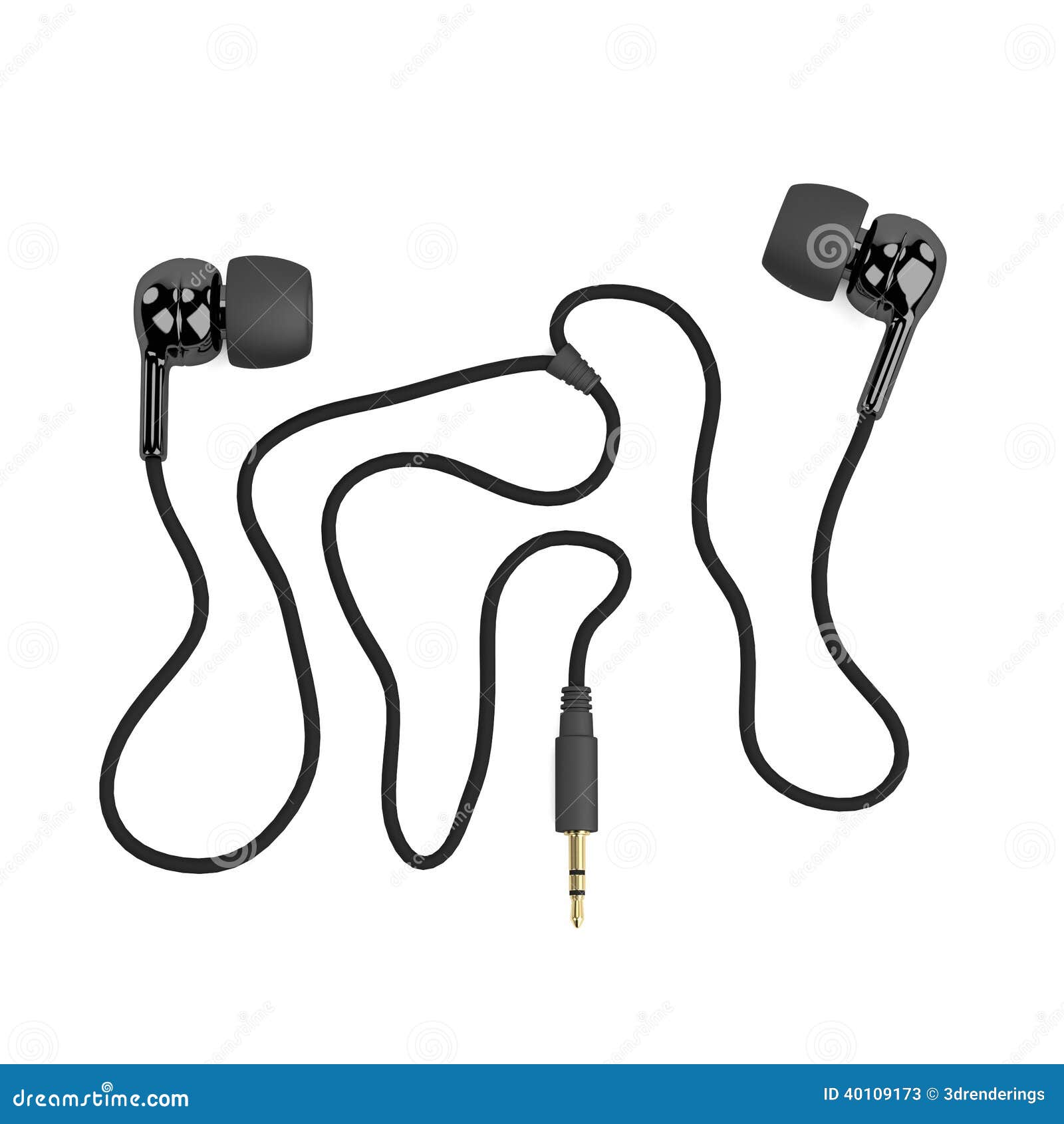 3d render of earphones stock illustration. Illustration of model - 40109173