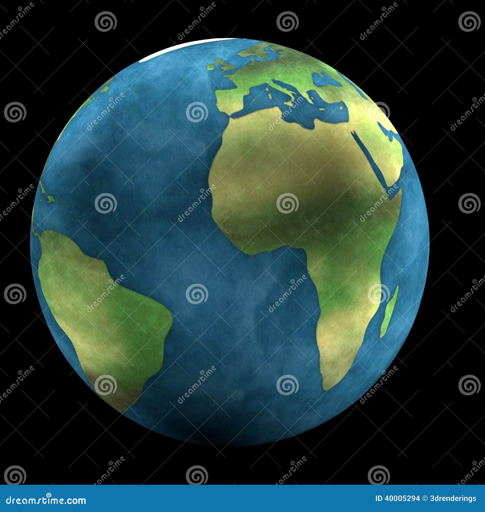 3d render of earth stock illustration. Illustration of realistic - 40005294