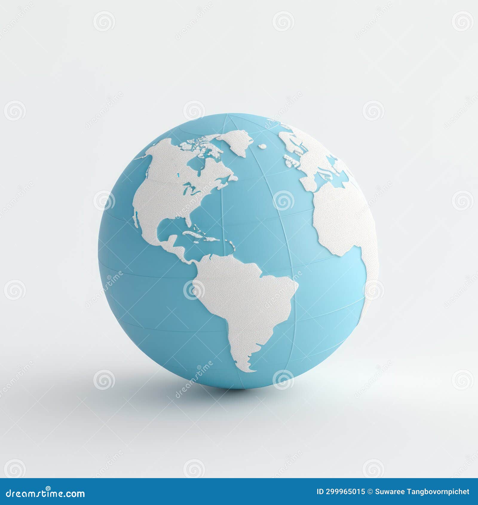 3d Render of Earth Shape on White Background Stock Illustration ...