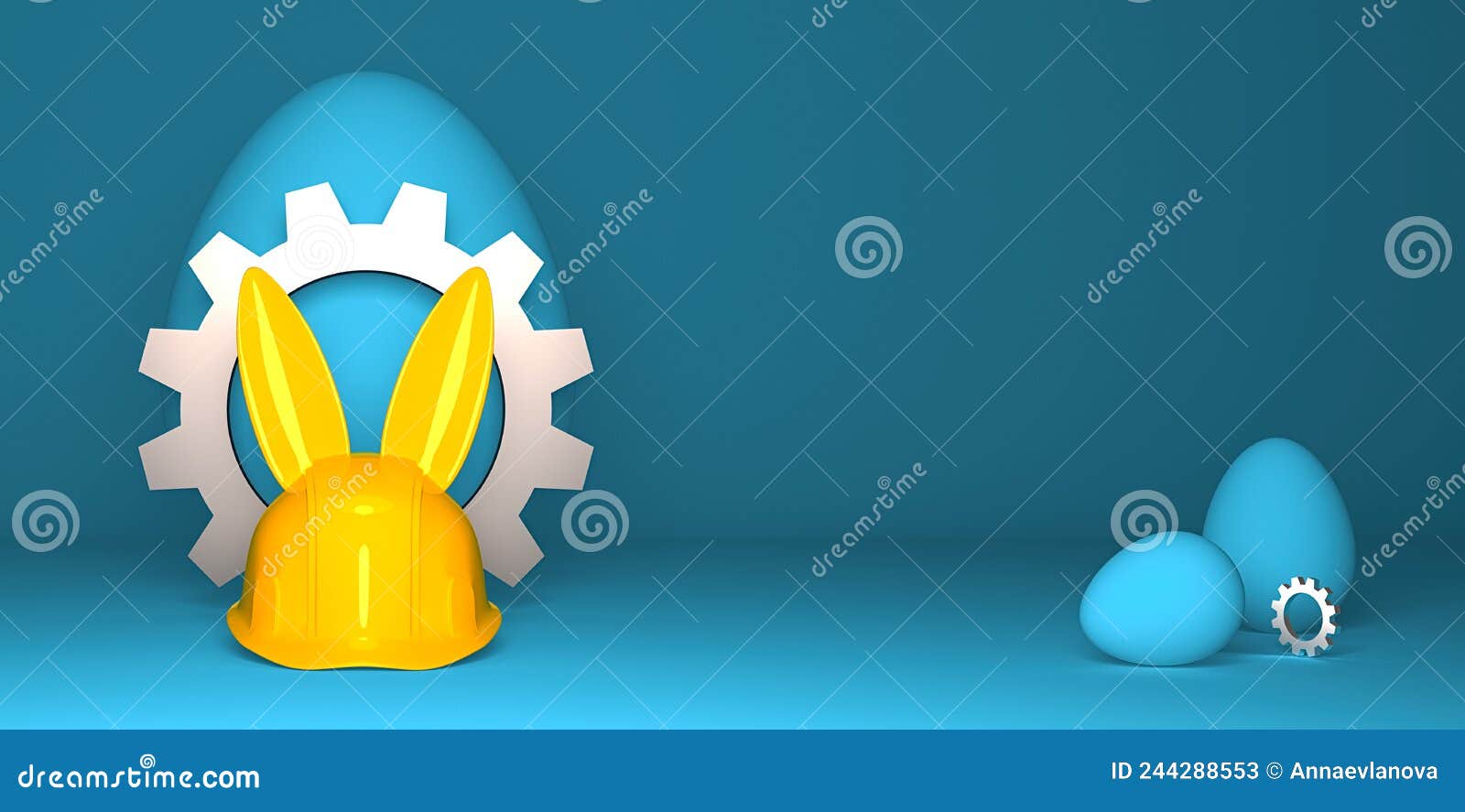 3d Render Easter Template for a Construction, Engineering or ...