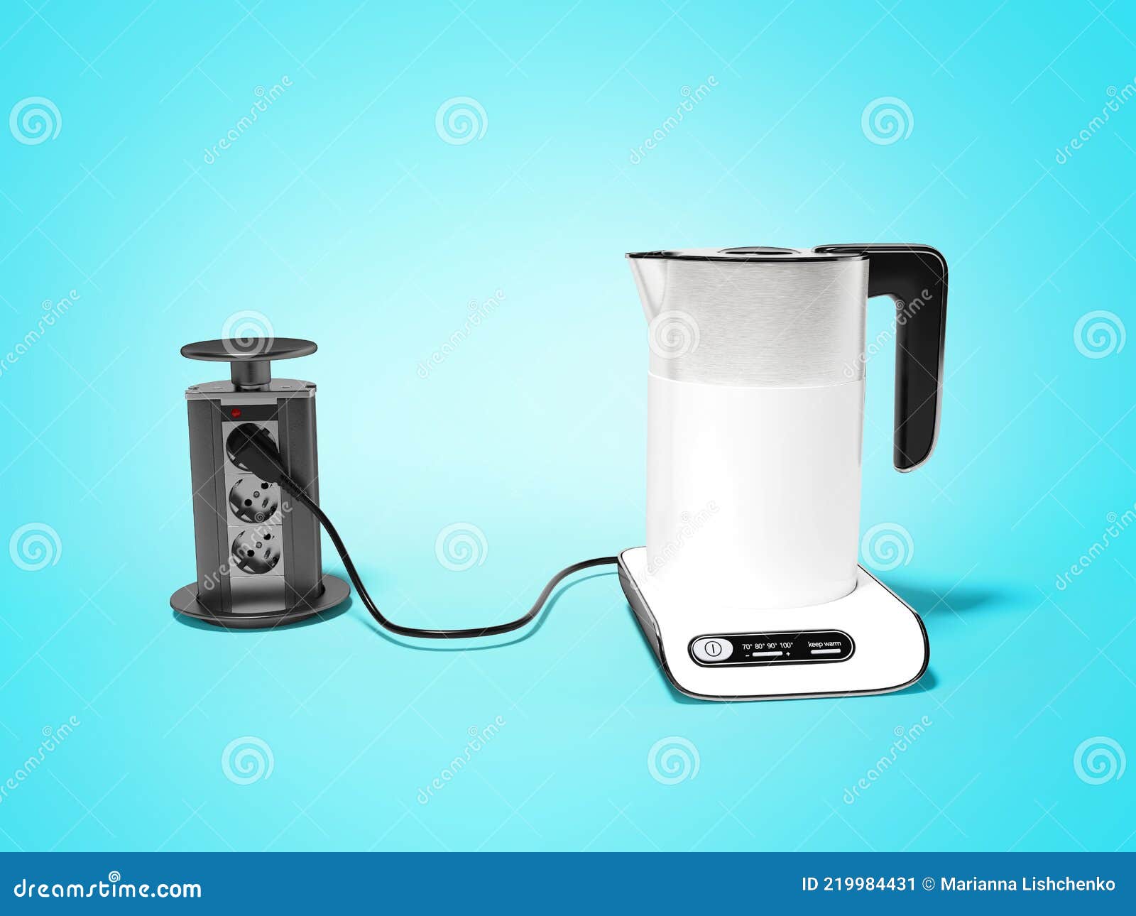 3d Render Of Electric Car And Charging Station, Ecological Transport ...