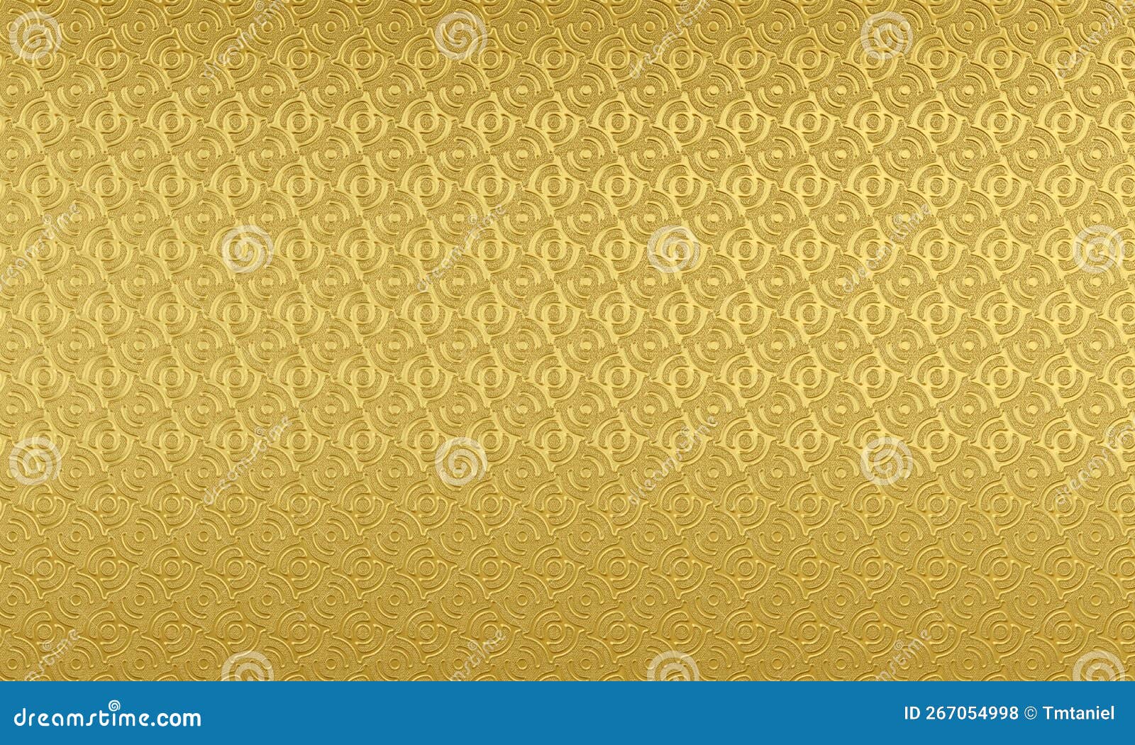 3D Render : Embossed Abstract Pattern Engraved on Gold Surface Stock ...