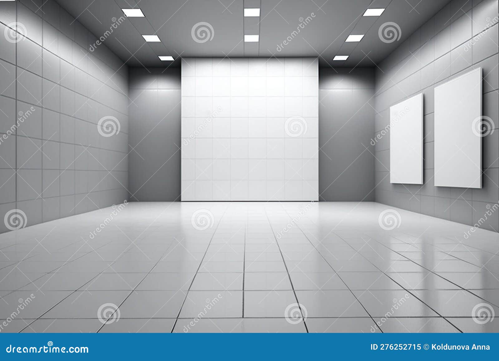 3d Render of Empty Exhibition, Created with Generative AI Technology ...