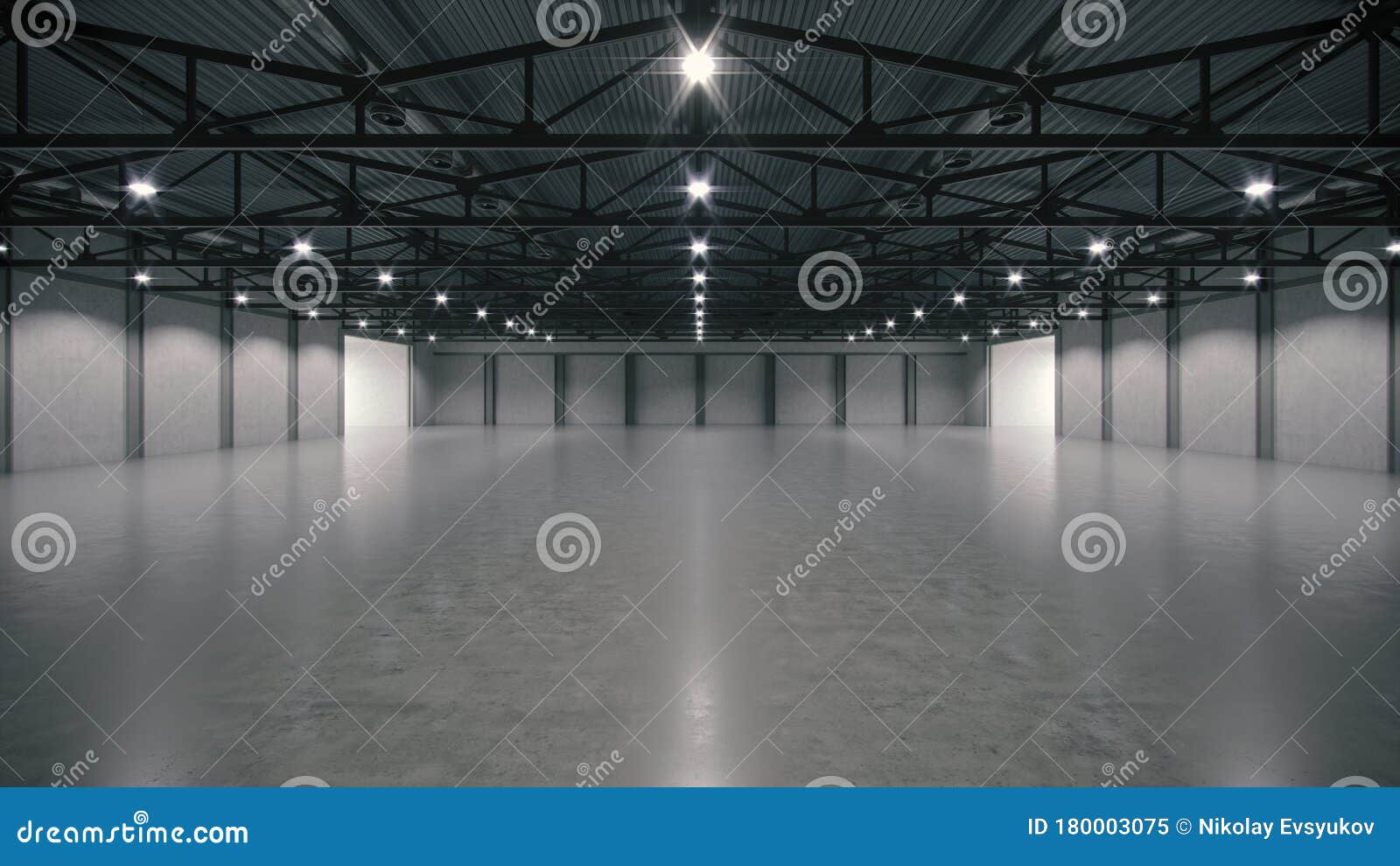 3D Render of Empty Exhibition Space. Backdrop for Exhibitions and ...