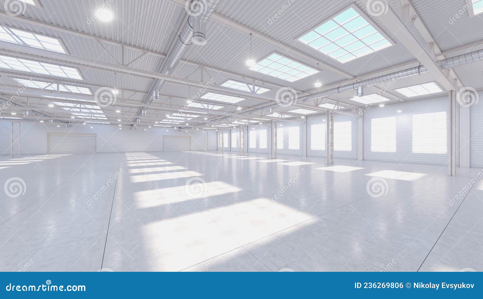 3D Render of Empty Exhibition Space. Backdrop for Exhibitions and ...