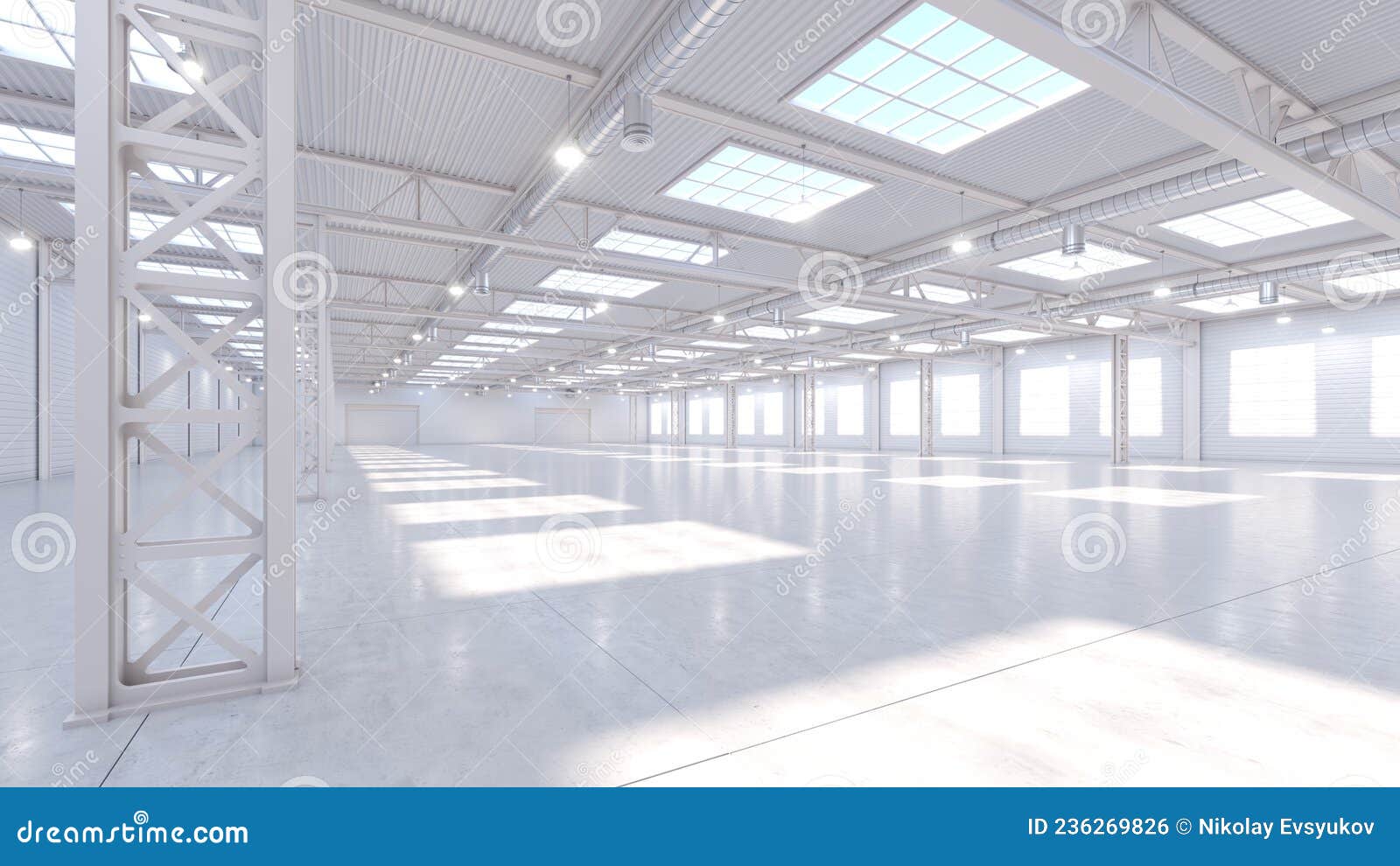 3D Render of Empty Exhibition Space. Backdrop for Exhibitions and ...