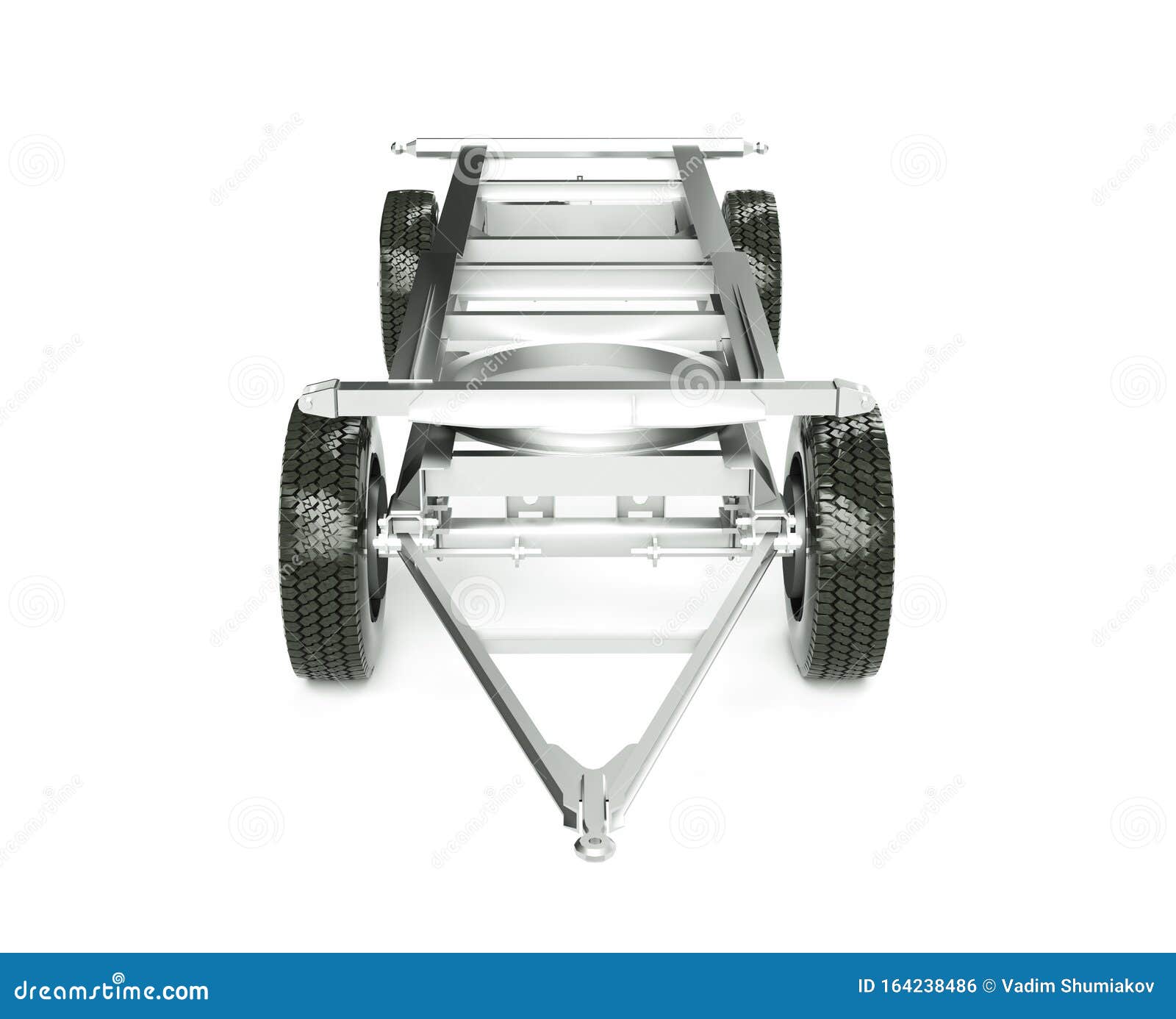 3d Render of Empty Heavy Goods Trailer Stock Illustration ...