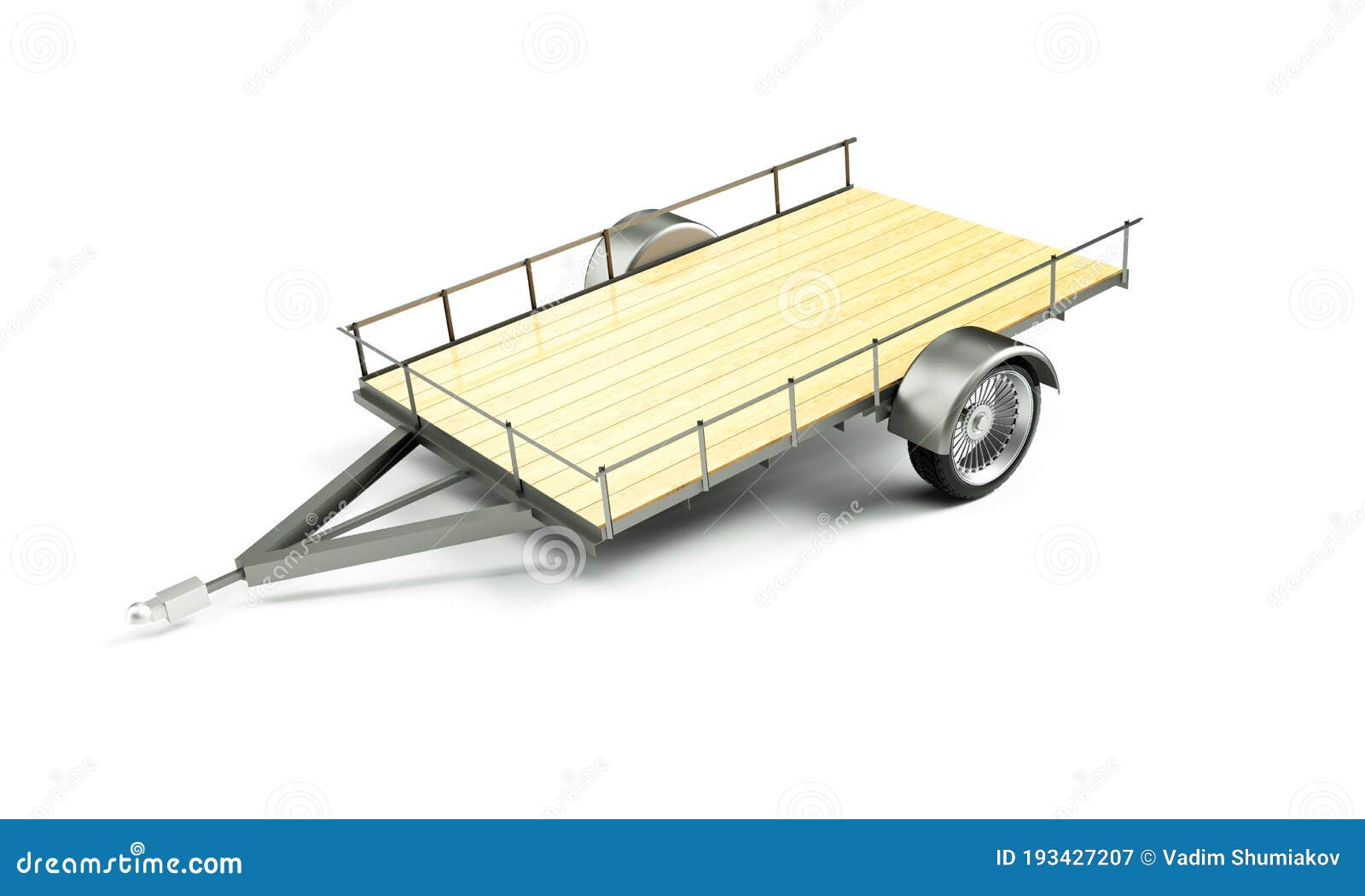 3d Render of Empty Heavy Goods Trailer Stock Illustration ...