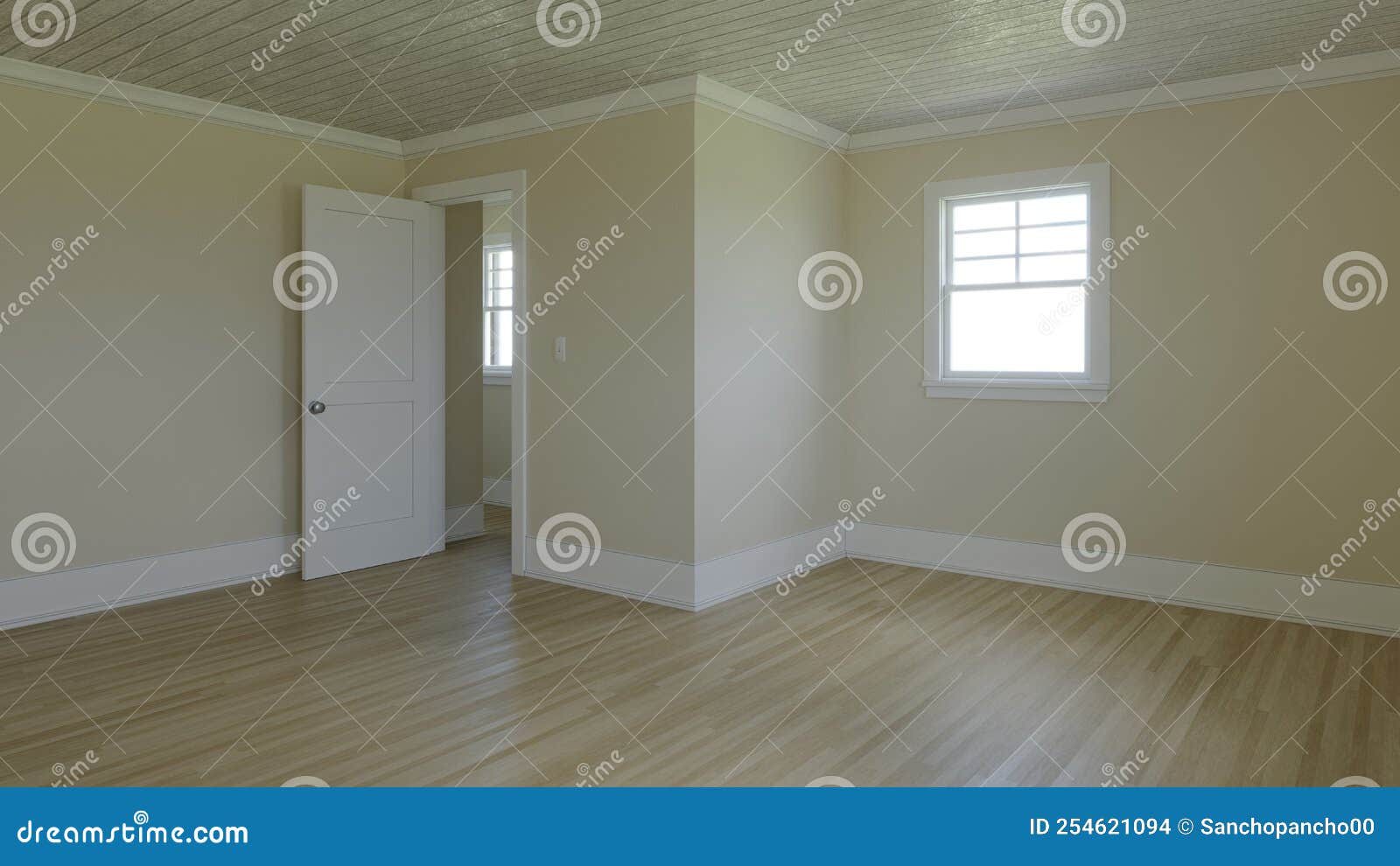 3d Render of an Empty Interior. Stock Illustration - Illustration of ...