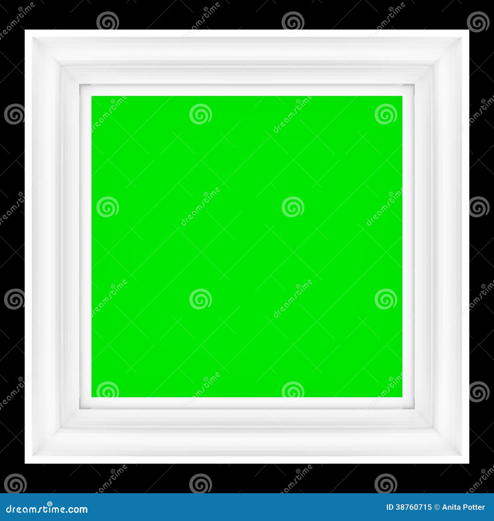 3d Render of an Empty Picture Frame Stock Illustration - Illustration ...