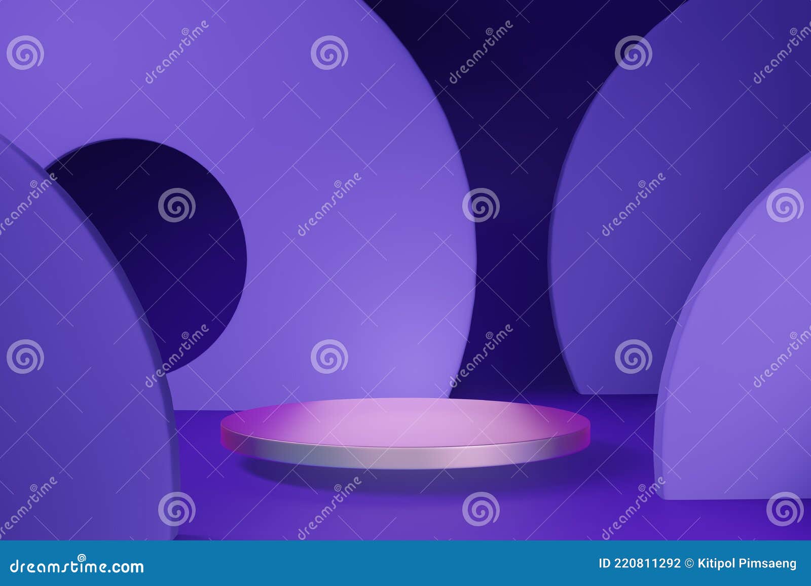 3d Render of Empty Podium Design for Product Display Stock Illustration ...