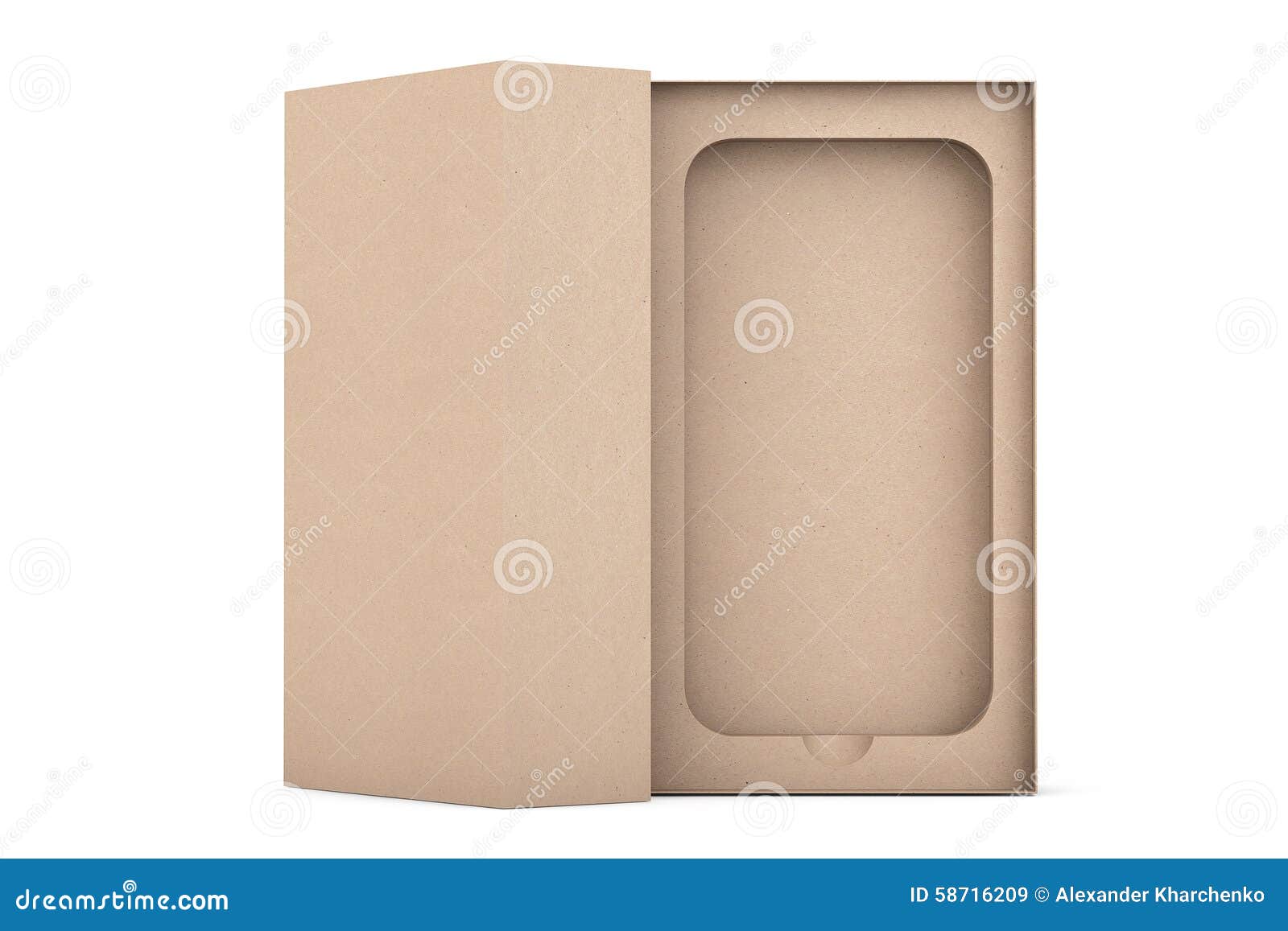 3d Render Empty Smartphone Box Stock Illustration - Illustration of ...