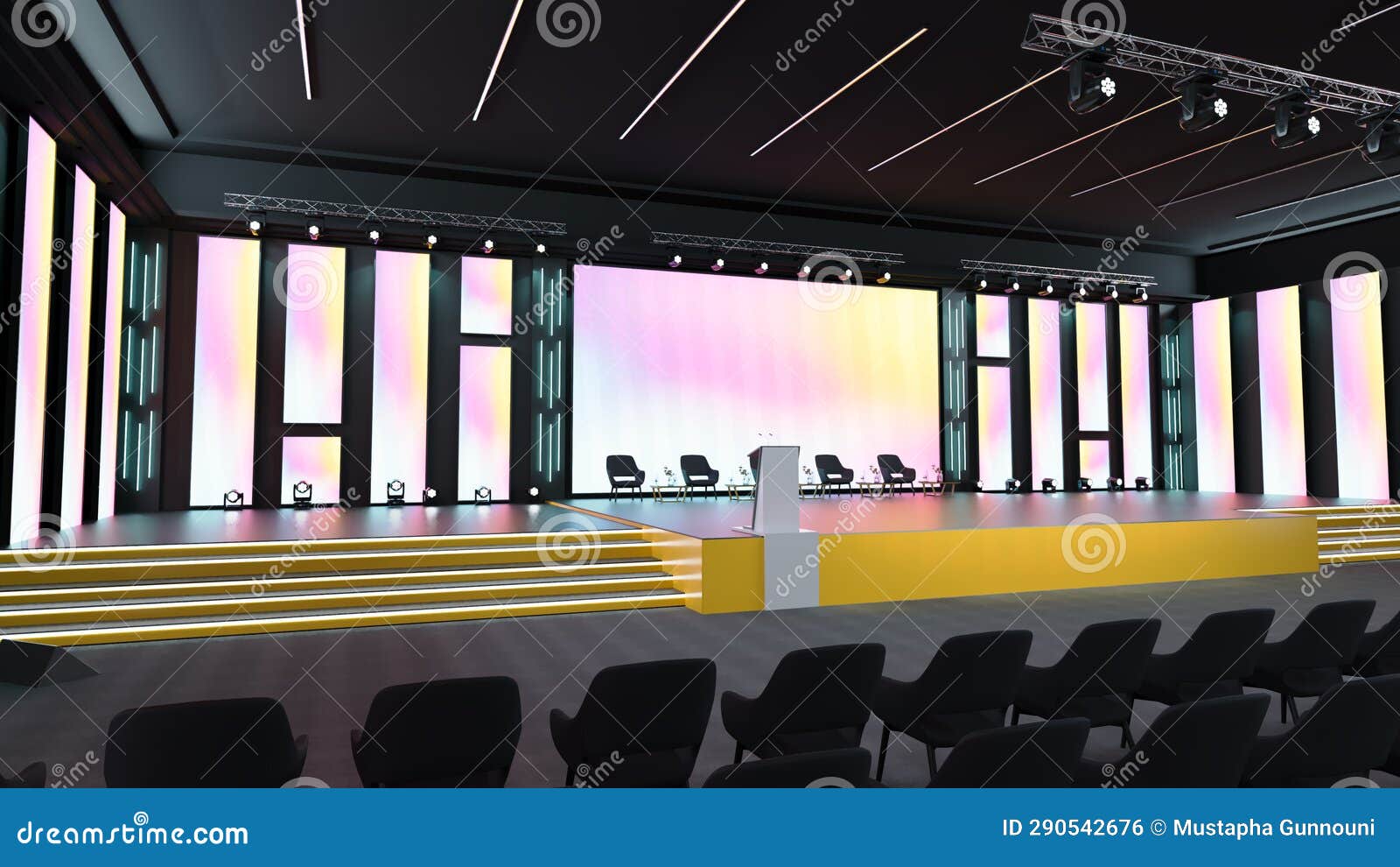 Empty Stage Design for Mockup and Corporate Identity, Original Designed ...