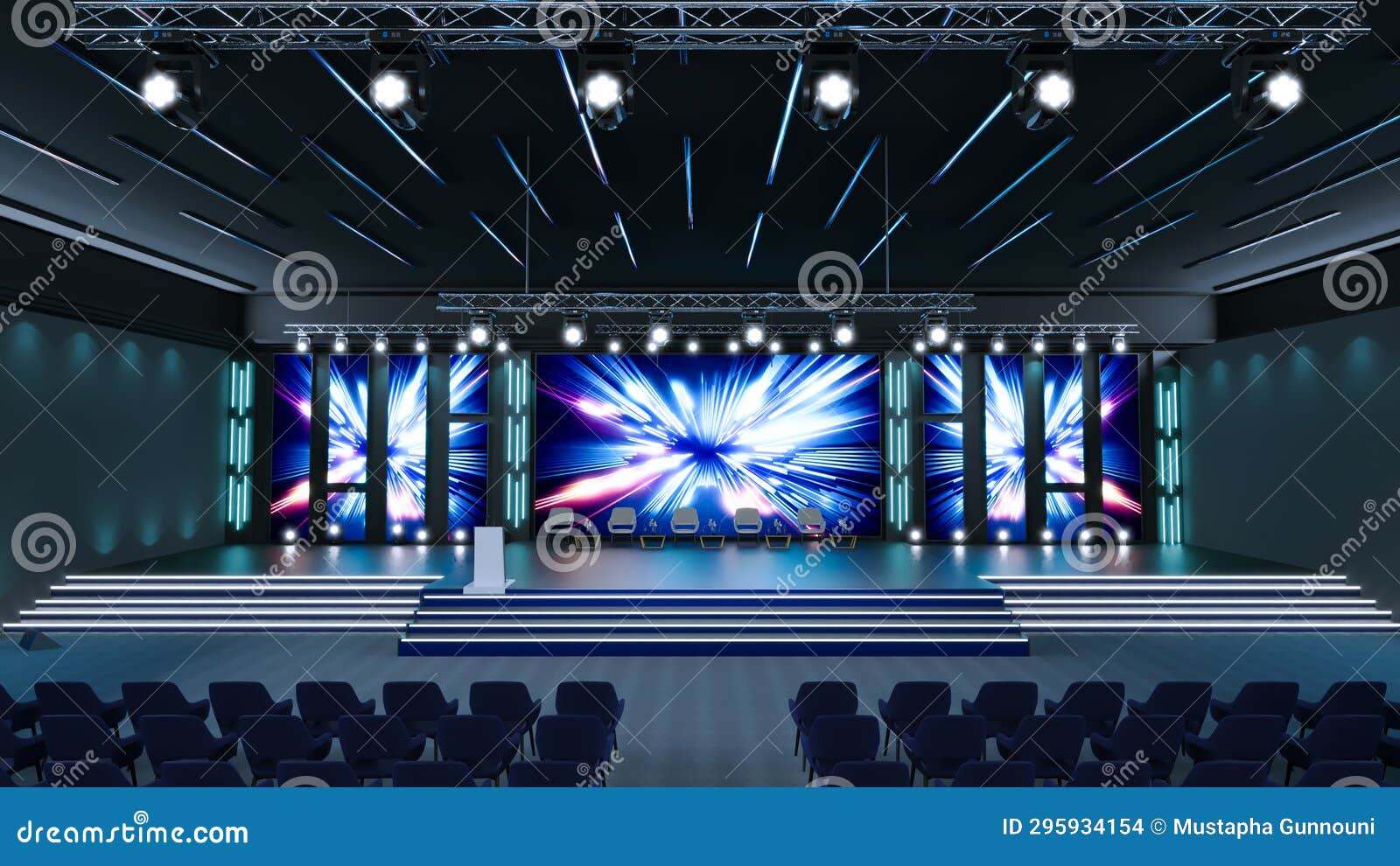 Empty Stage Design for Mockup and Corporate Identity, Original Designed ...