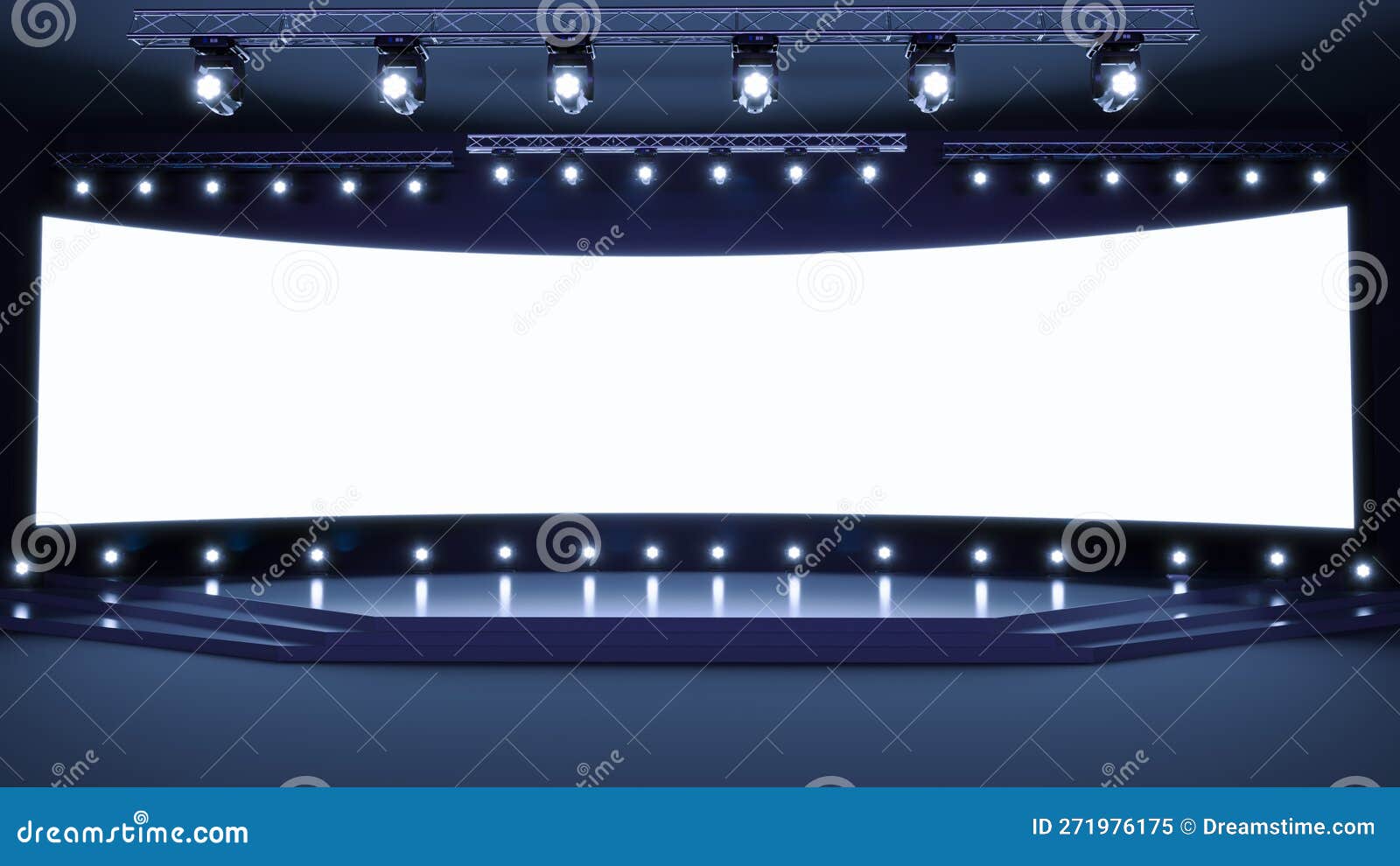Empty Stage Design for Mockup and Corporate Identity, Scene Event Led ...