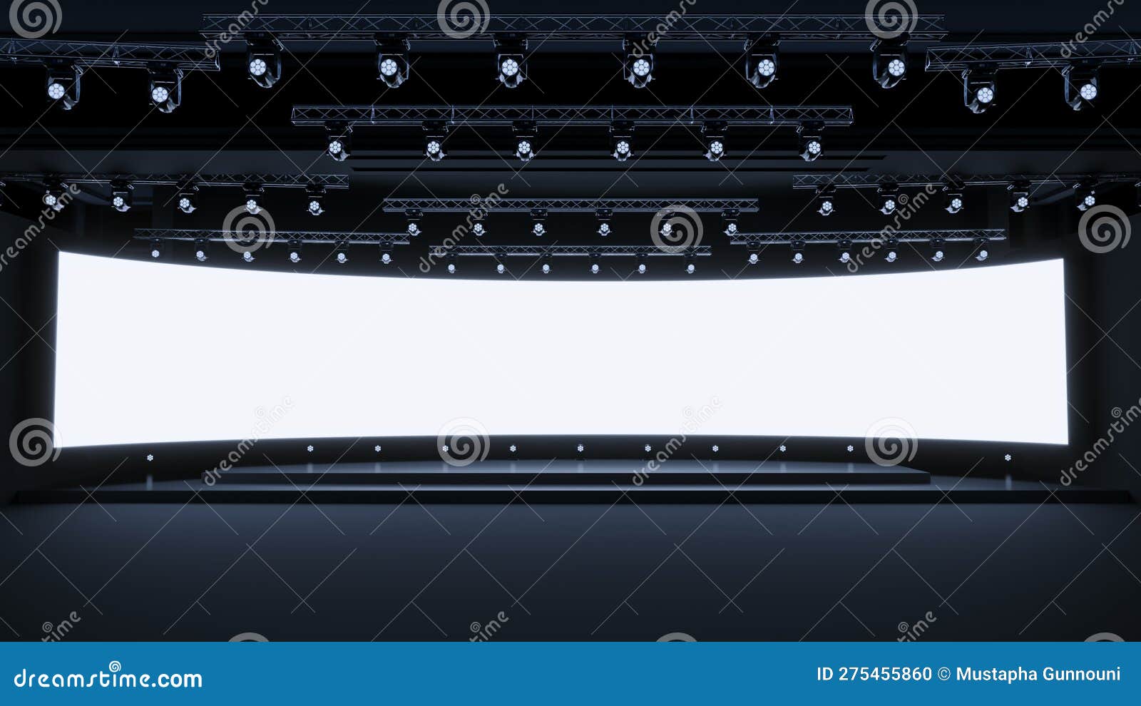 Empty Stage Design for Mockup and Corporate Identity, Theatrical Scene ...
