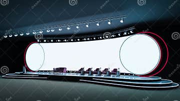 Empty Stage Design for Mockup, Stage Event with Led Screen Stock ...