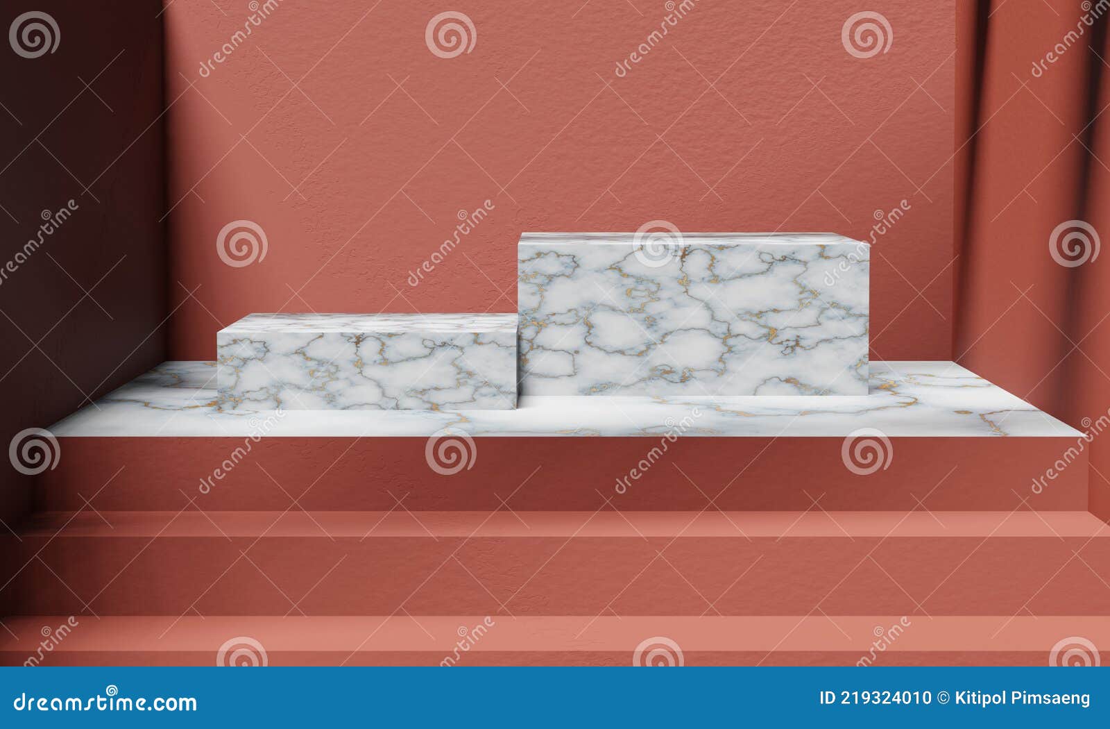 3d Render of Empty Stand Step Design for Product Display Stock ...