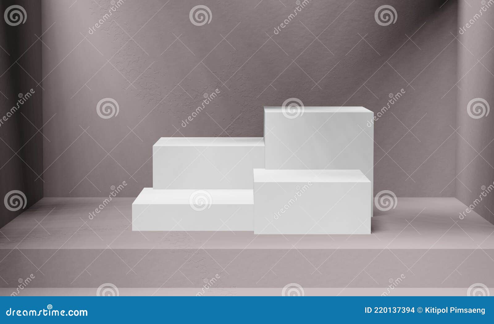 3d Render of Empty Stand Step Design for Product Display Stock ...