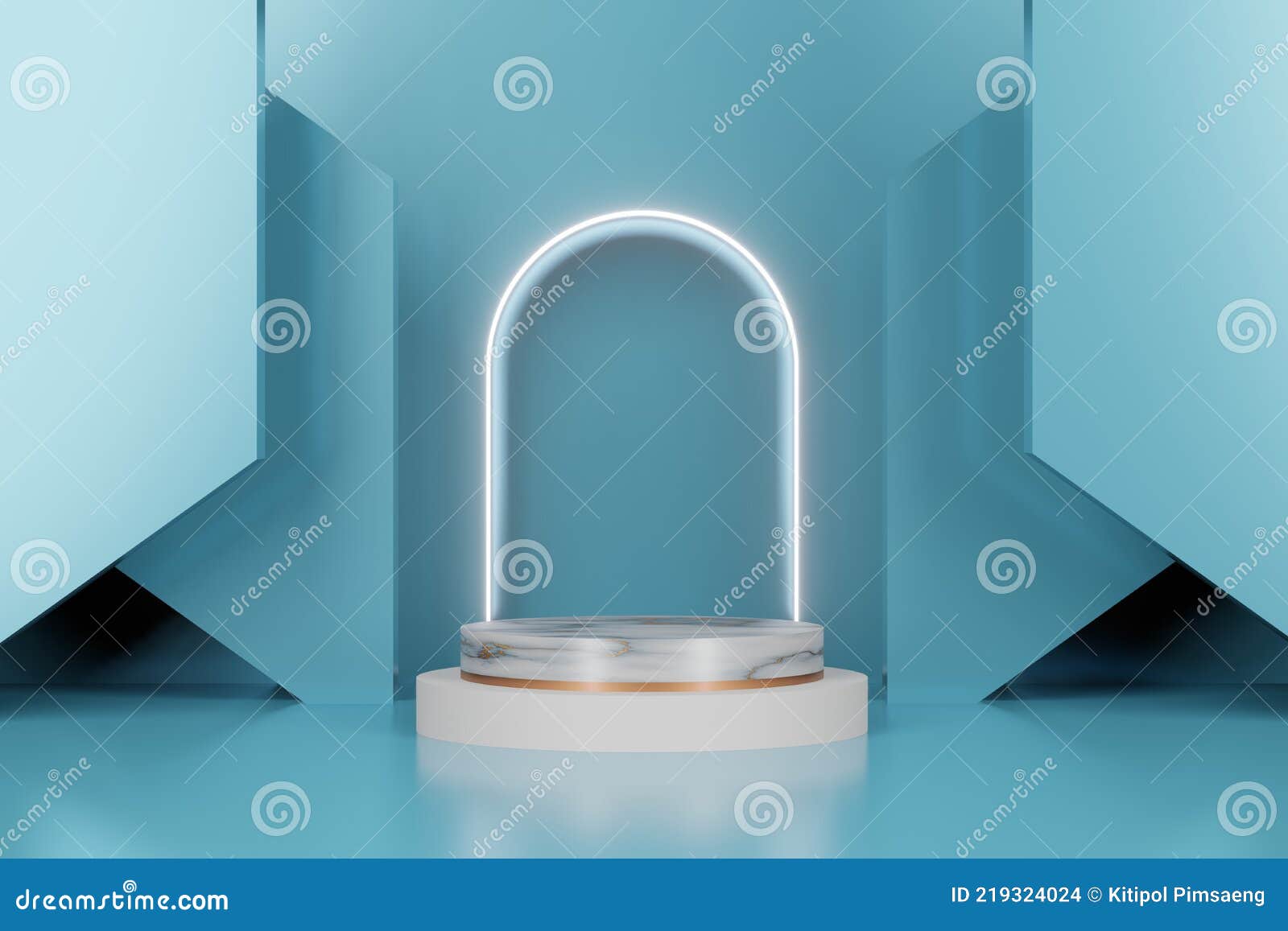 3d Render of Empty Stand Step Design for Product Display Stock ...