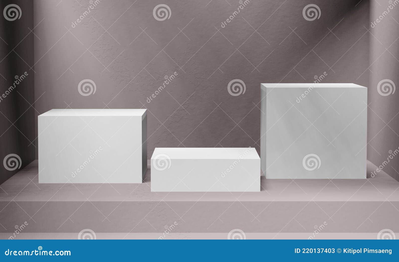 3d Render of Empty Stand Step Design for Product Display Stock ...