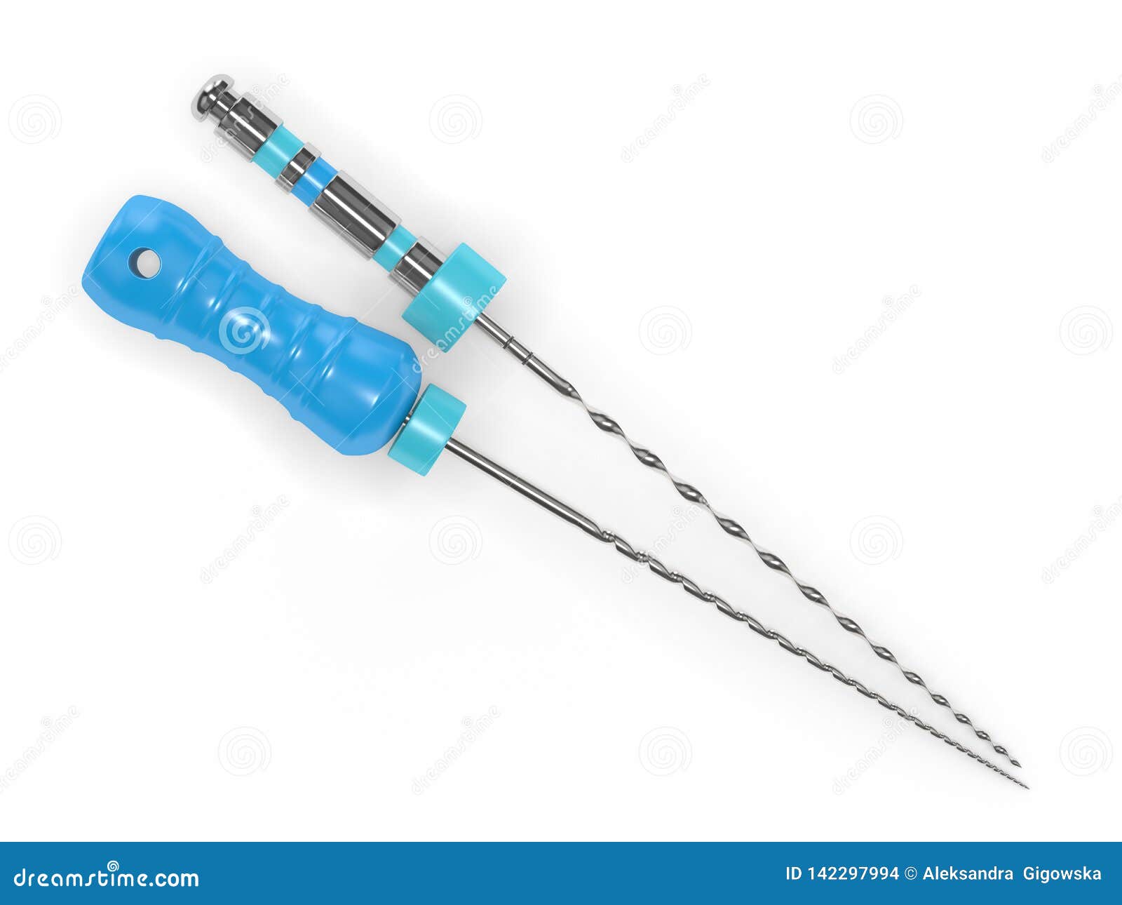 3d Render of Endodontic Files Over White Stock Illustration ...