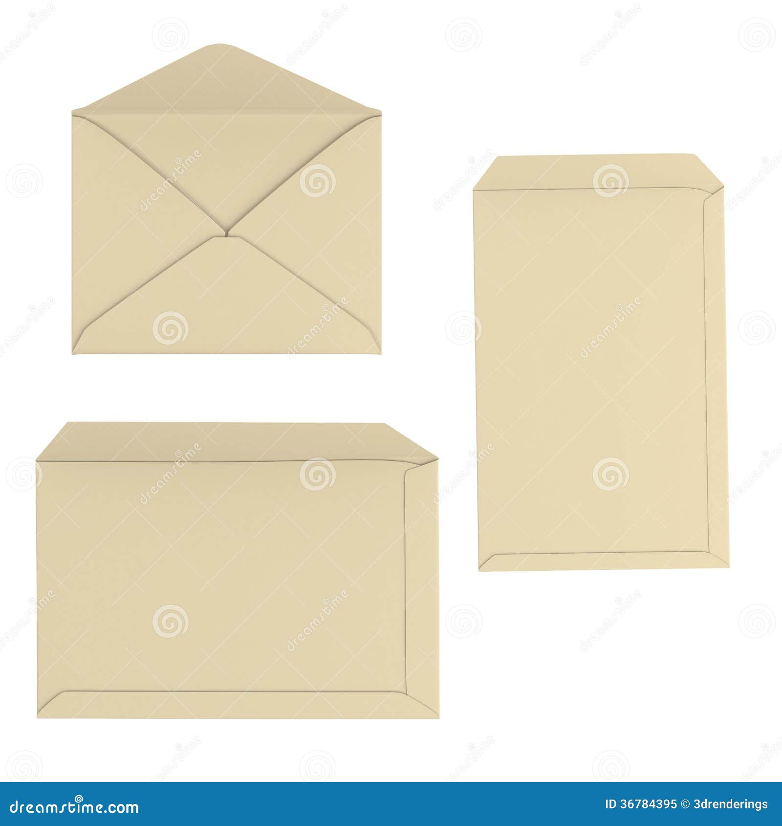 3d render of envelopes stock illustration. Illustration of postal ...