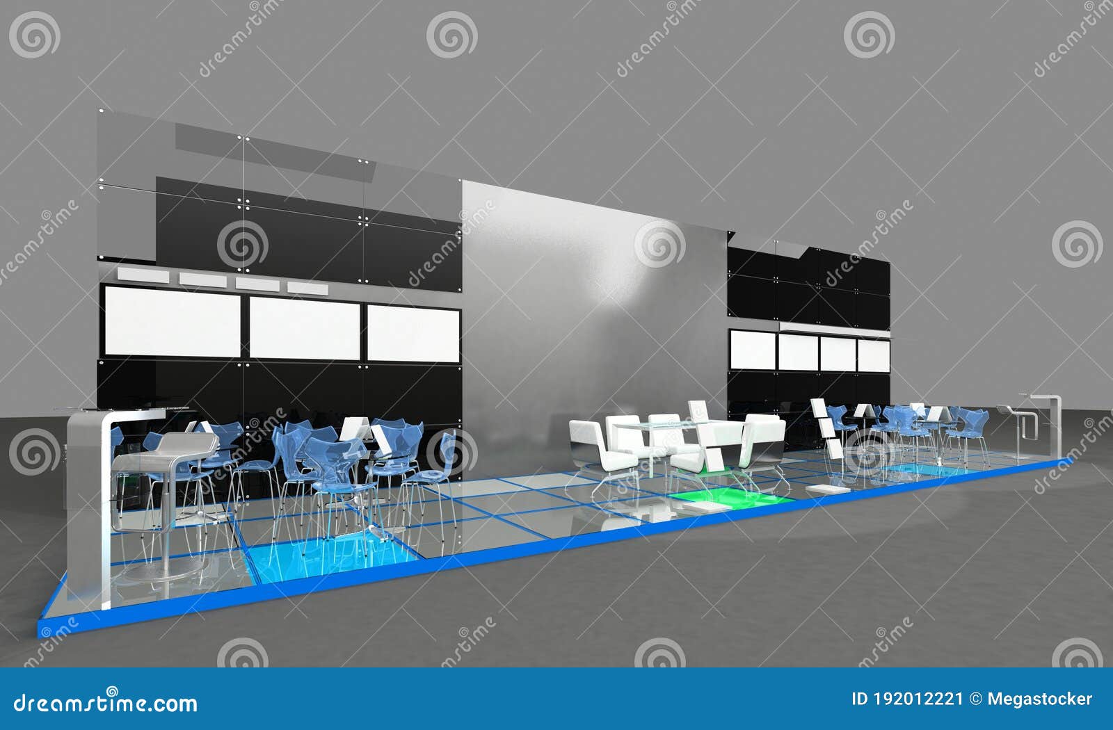 3d Illustration of an Exhibition Stand Stock Illustration ...