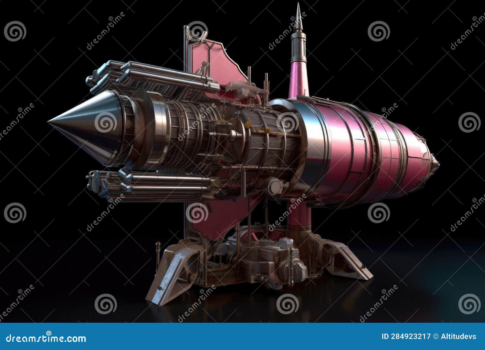 3d Render of an Experimental Rocket Engine Design Stock Illustration ...