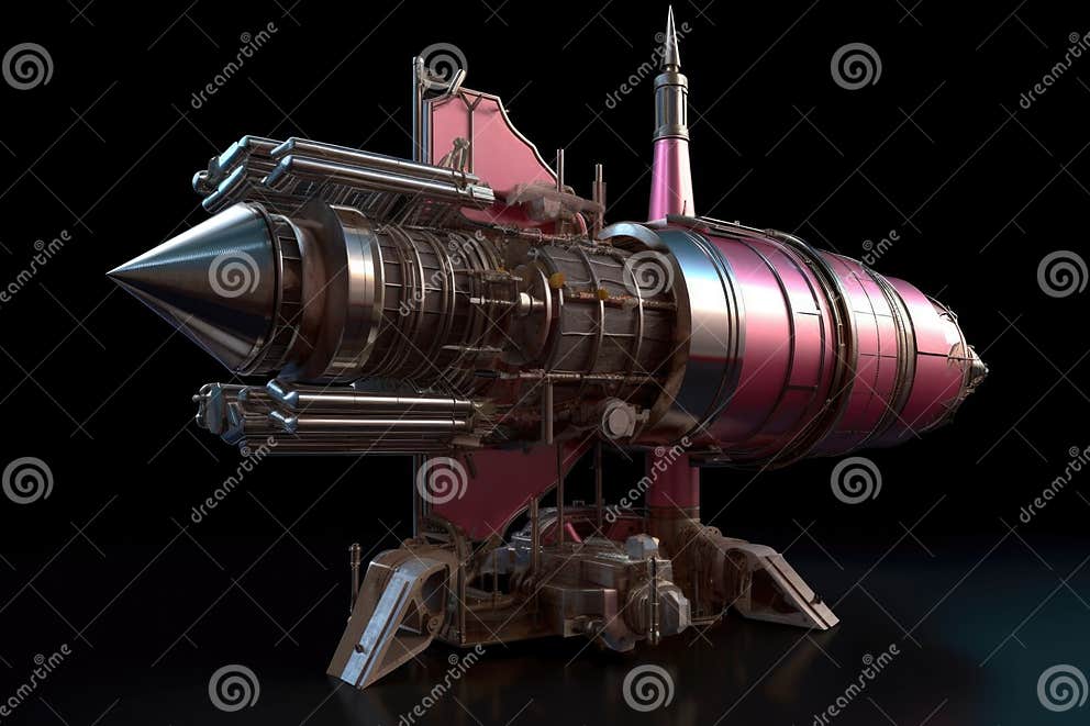 3d Render of an Experimental Rocket Engine Design Stock Illustration ...