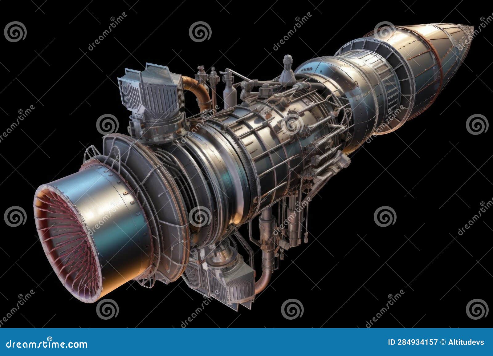 3d Render of an Experimental Rocket Engine Design Stock Illustration ...