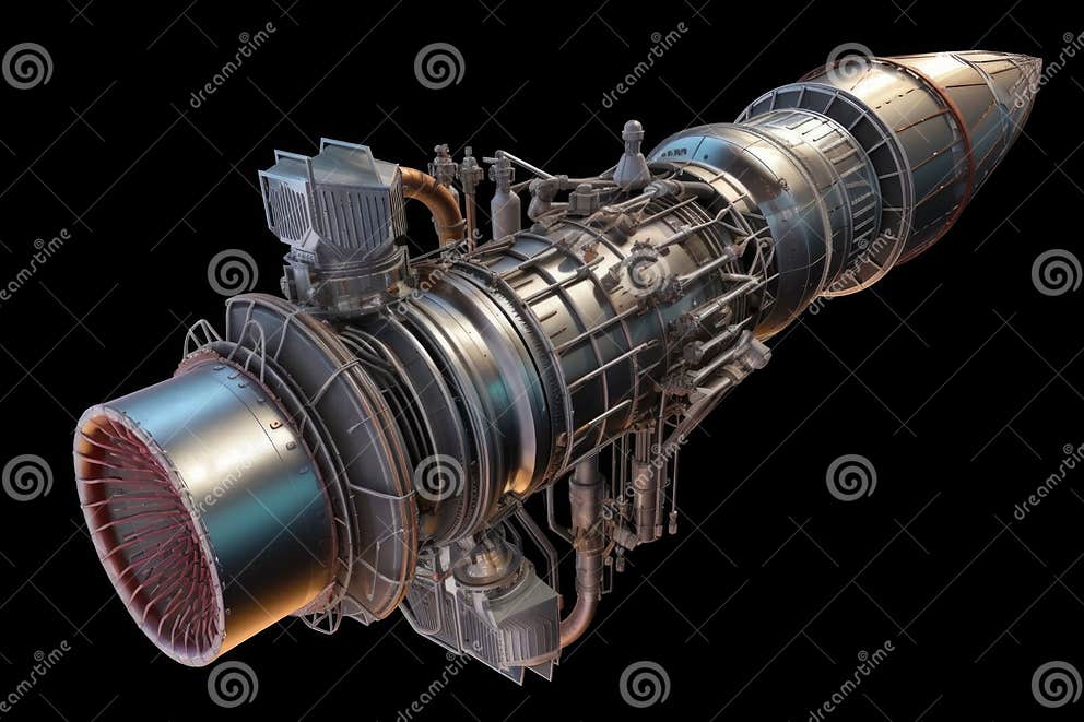 3d Render of an Experimental Rocket Engine Design Stock Illustration ...