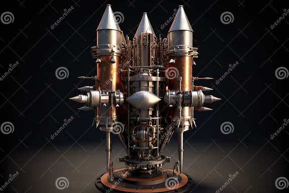 3d Render of an Experimental Rocket Engine Design Stock Illustration ...
