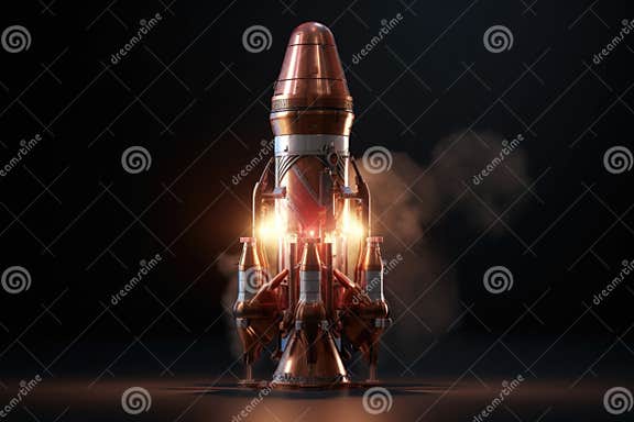 3d Render of an Experimental Rocket Engine Design Stock Illustration ...